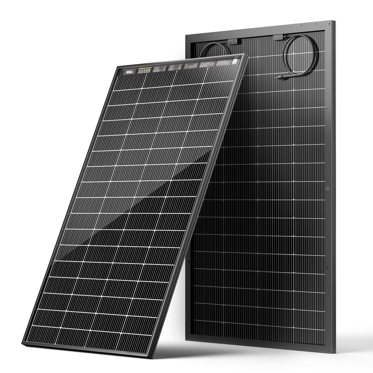 Bifacial 200 Watt N-Type 16BB Monocrystalline Solar Panel with All-Bla ...